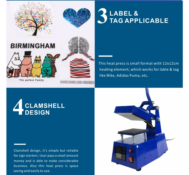 Wholesale 12x12cm Label Tag Heat Press Transfer Machine Manufacturer ...