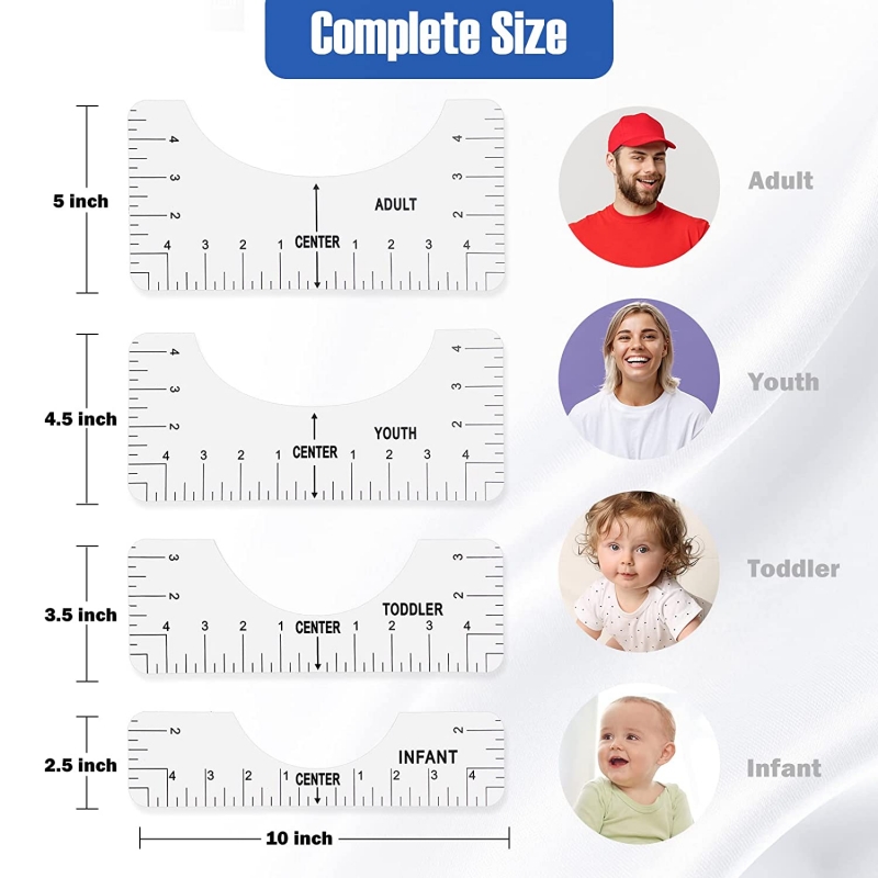 Wholesale 4 PCS T-Shirt Ruler Guide for Heat Press with Guide Tool ...