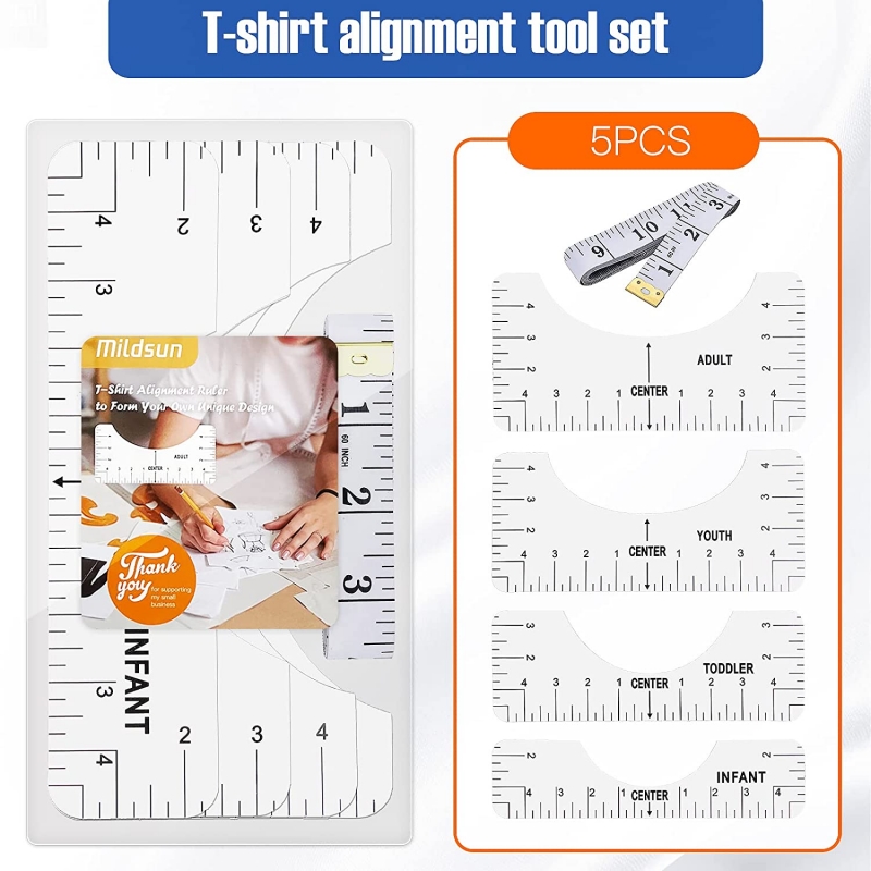Wholesale 4 PCS T-Shirt Ruler Guide for Heat Press with Guide Tool ...