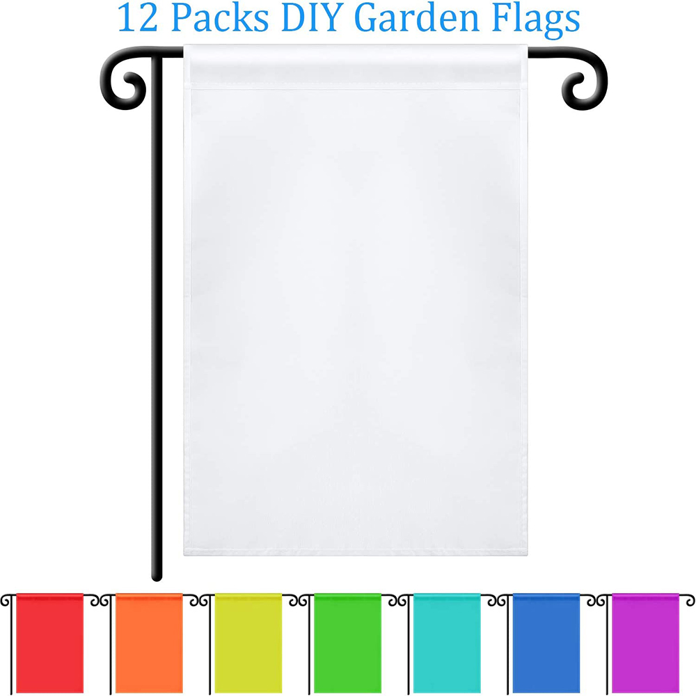 Wholesale 12” x 18” Blank Sublimation Garden Flag DIY Lawn Garden Flags ...