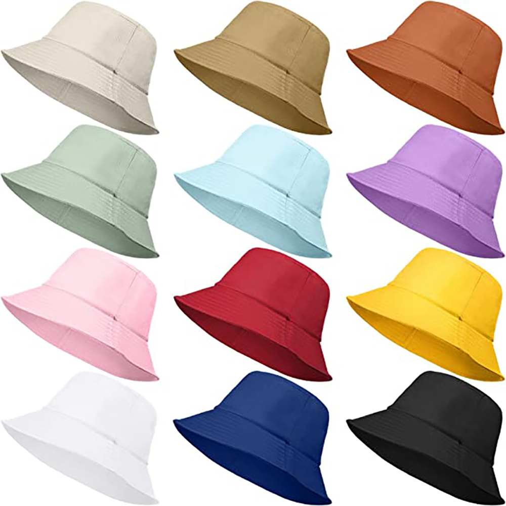 Wholesale Bucket Hat Bulk for Women Men Multicolor Sun Hat Packable Fishing Hats Travel Hat ...