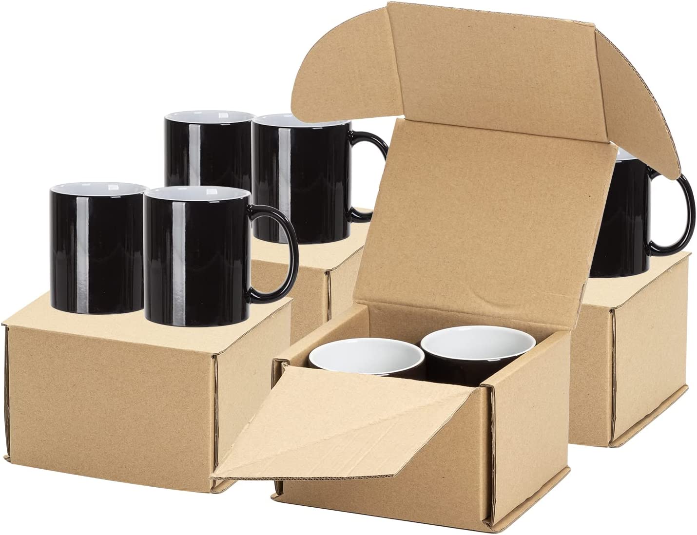 Wholesale 11 oz Color Changing Magic Mugs Glossy Black Coffee Mugs ...