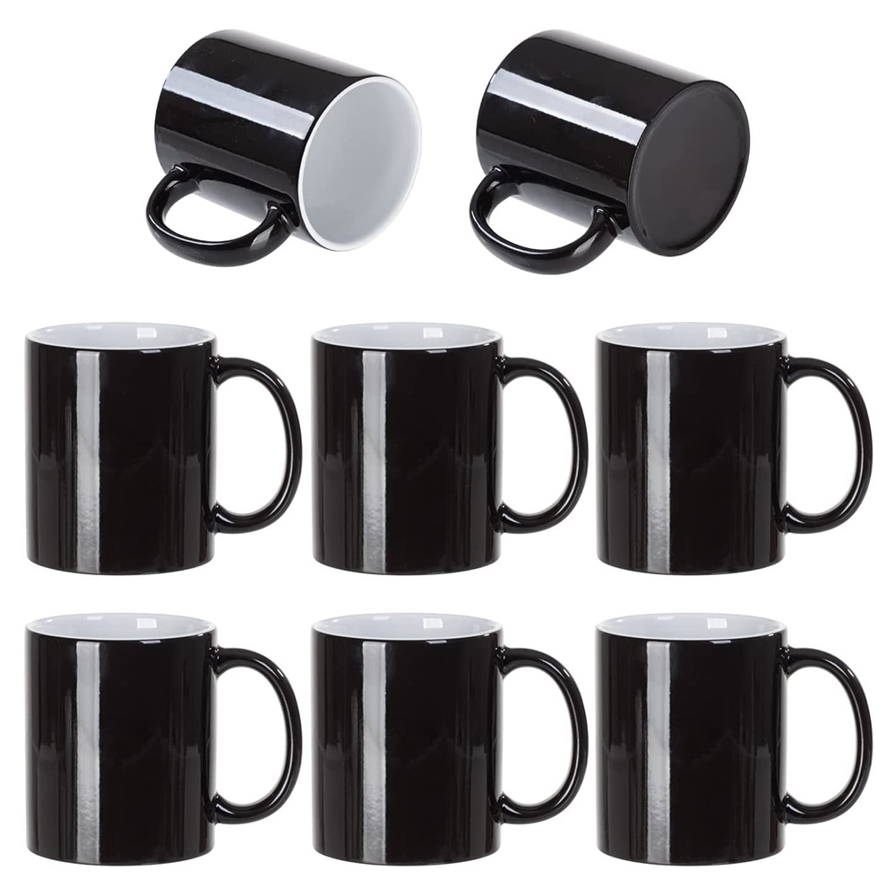Wholesale 11 oz Color Changing Magic Mugs Glossy Black Coffee Mugs ...