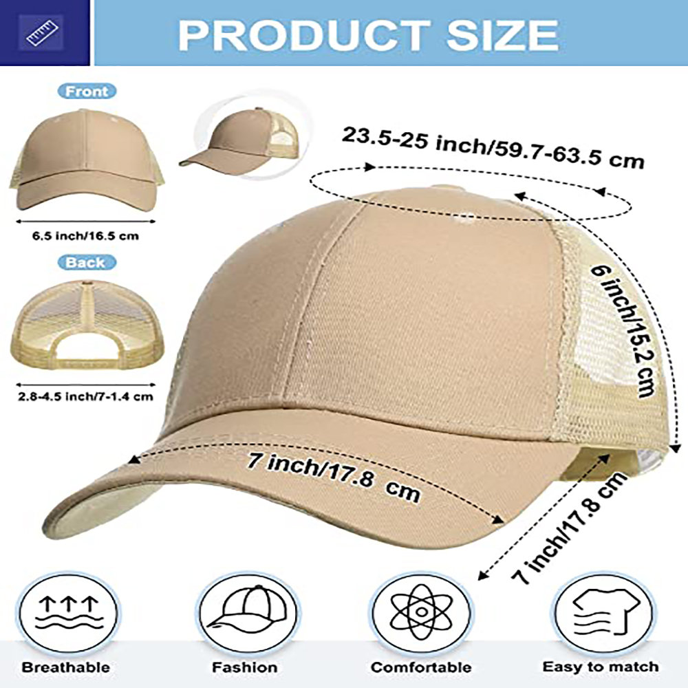 Wholesale Mesh Baseball Cap Cotton Washed Adjustable Baseball Caps ...