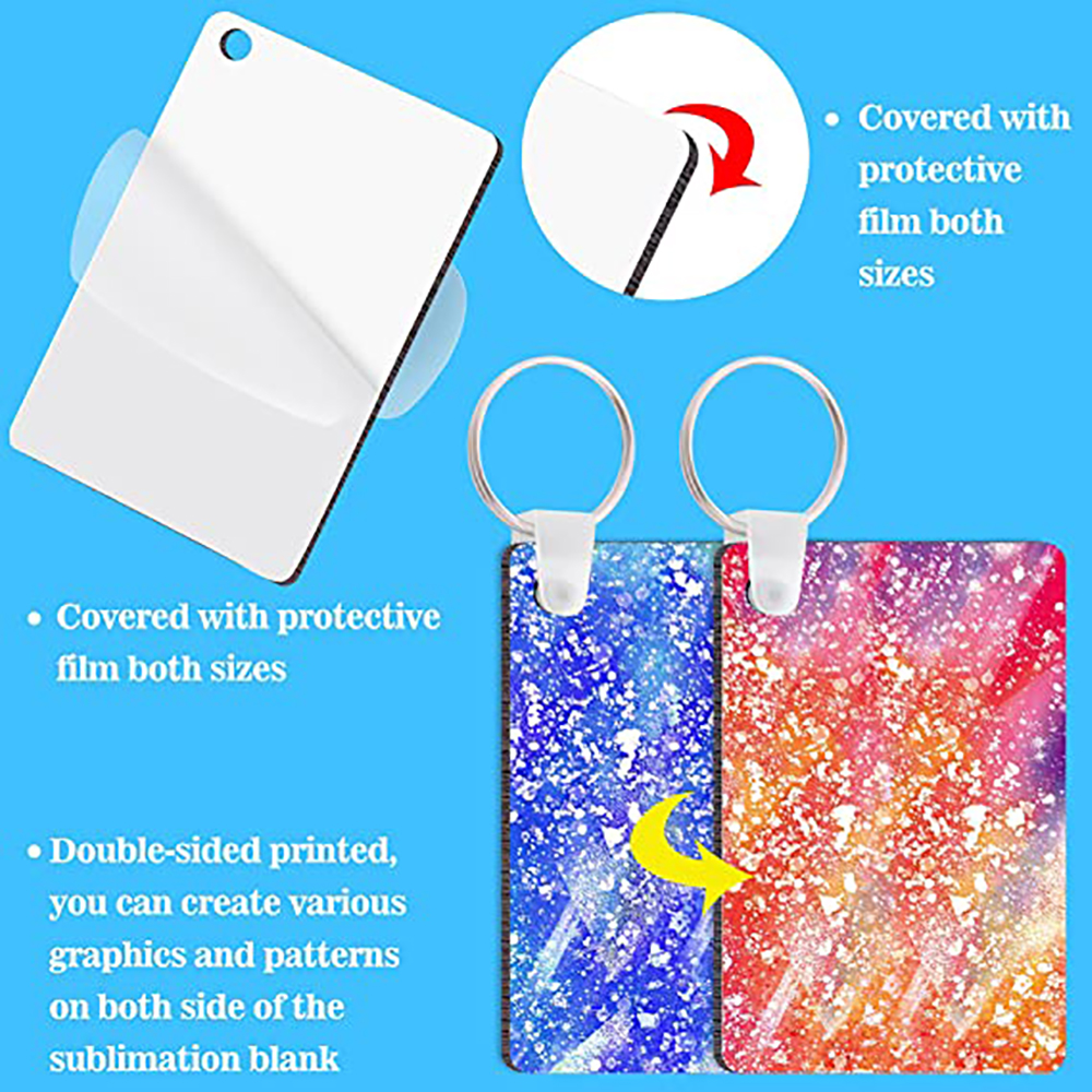 Wholesale Sublimation Keychain Blanks Set with Rectangle Sublimation ...