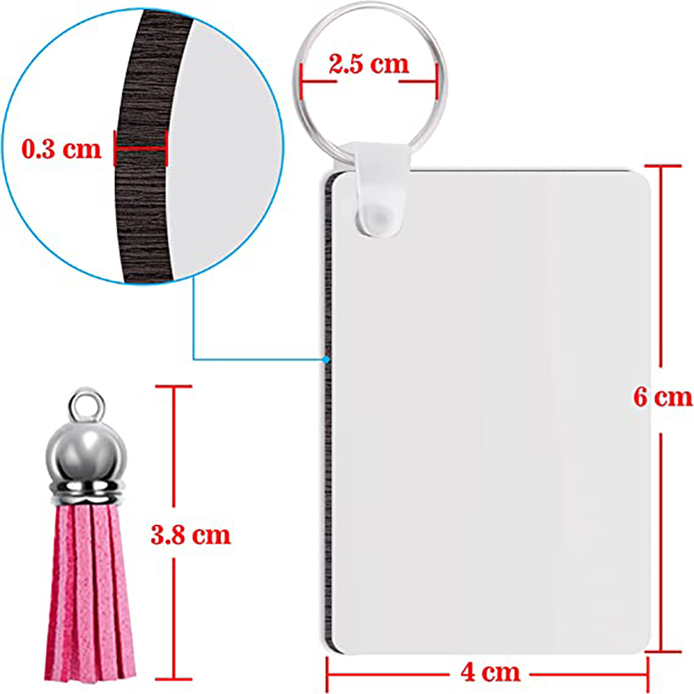 Wholesale Sublimation Keychain Blanks Set with Rectangle Sublimation ...