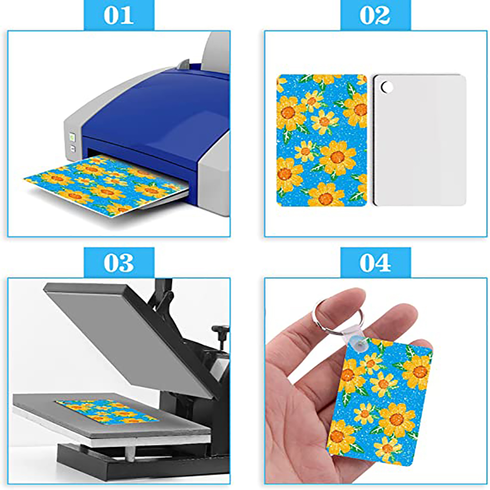 Wholesale Sublimation Keychain Blanks Set with Rectangle Sublimation ...
