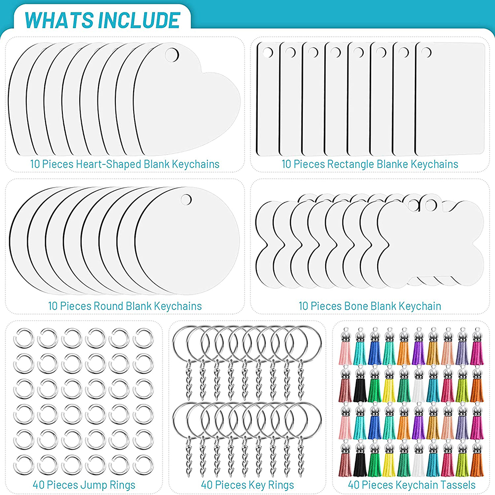 Wholesale Sublimation Keychain Blanks Bulk Set with Heat Transfer ...