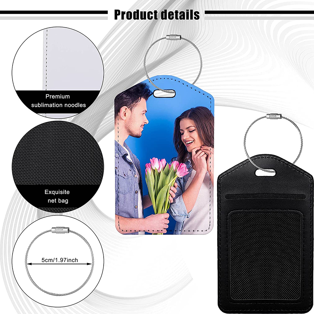 Wholesale Sublimation Luggage Tags Blanks with Stainless Steel Ring ...