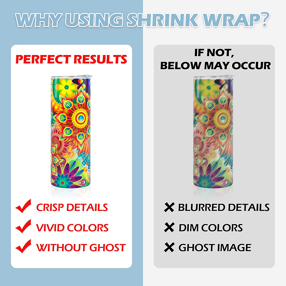 Wholesale Sublimation Shrink Wrap Sleeves for Sublimation Tumblers 5 x ...